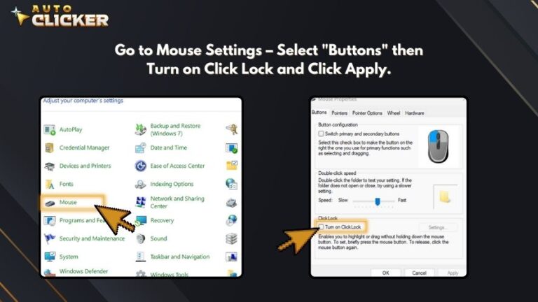 Click Lock Feature: Enable Hands-Free Clicking on Your Mouse - AutoClicker