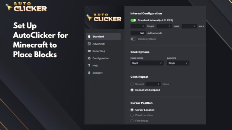 AutoClicker for Minecraft Creative Builds and Accessibility - AutoClicker